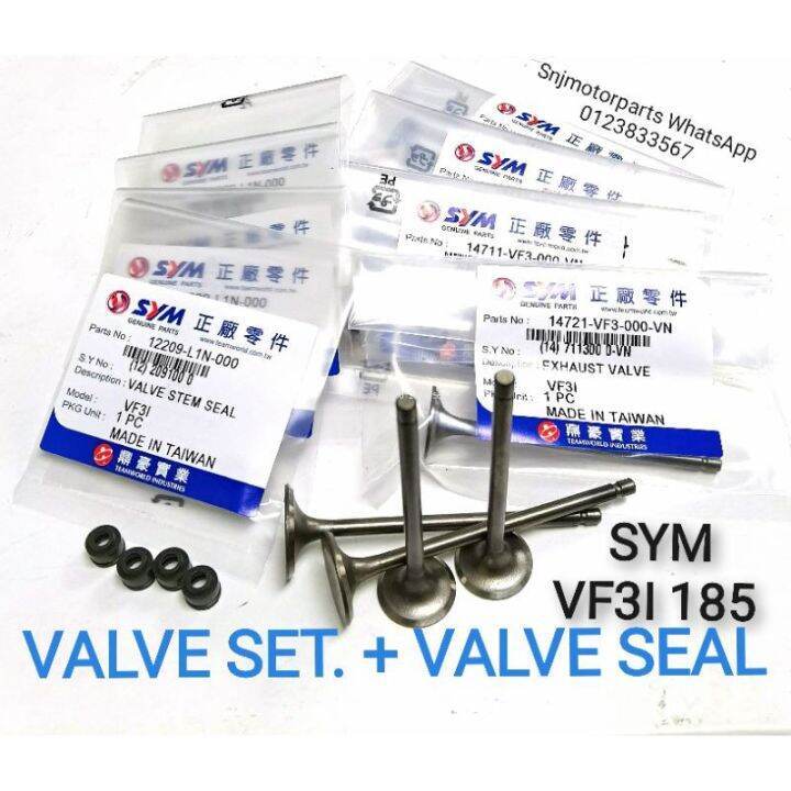 SYM VF3I 185 VF3 VALVE SET IN EX + VALVE SEAL SET | Lazada