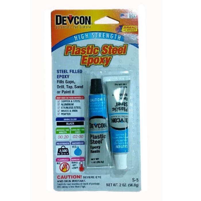 DEVCON S5 S-5 Plastic Steel Tube - Lem Plastik Epoxy Resin and Hardener ...