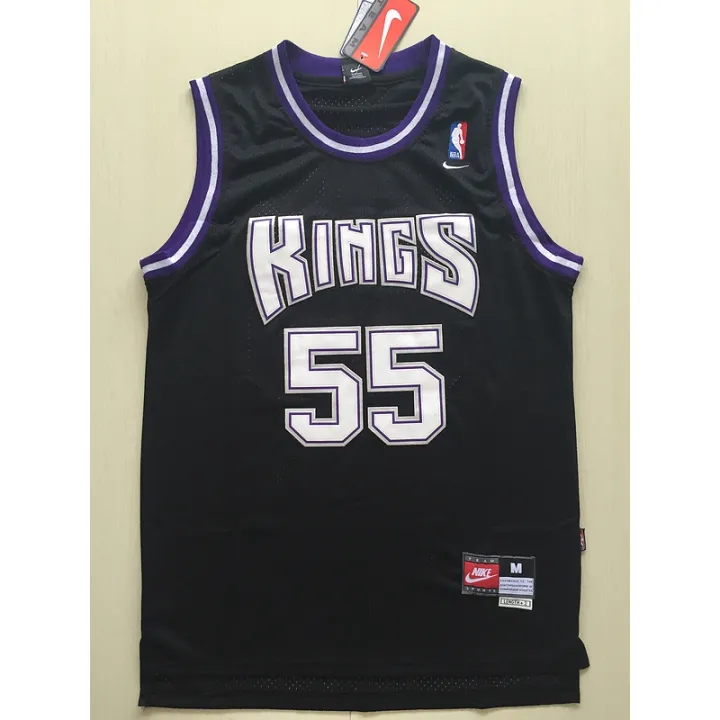ย้อนยุค Nba's ผู้ชาย Sacramento Kings 55เจสันวิส์ไม้คลาสสิกเสื้อเจอร ...