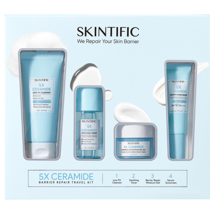 SKINTIFIC 5X CERAMIDE BARRIER REPAIR TRAVEL KIT | Lazada Indonesia