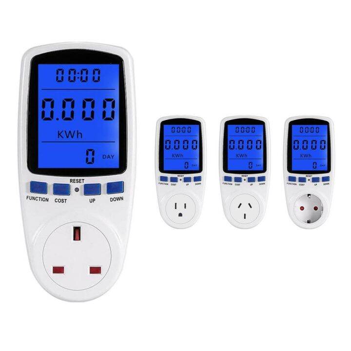 Energy Monitor Euro Plug Power Meter Socket Lcd Power Usage Monitor Power Metering Smart Socket