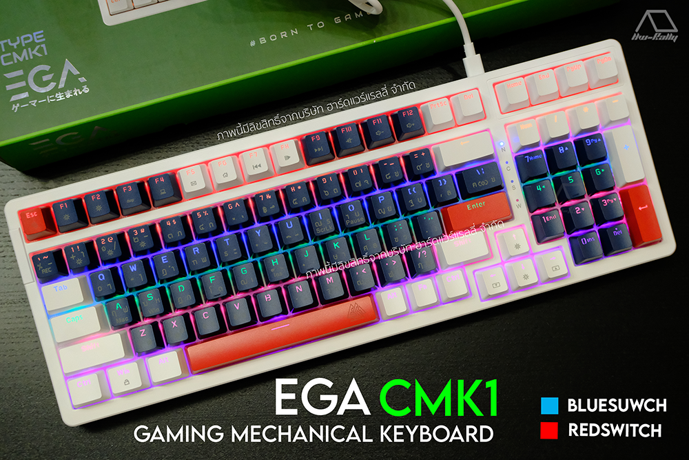 EGA TYPE CMK1 คีย์บอร์ดเกมมิ่ง CMK1 Blue/Red Switch 100key CIY เปลี่ยน ...
