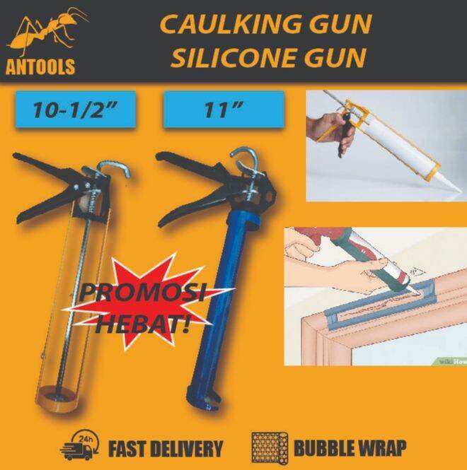 Heavy Duty Silicone Caulking Gun 10-1/2 inch & 11 inch For Pressing ...