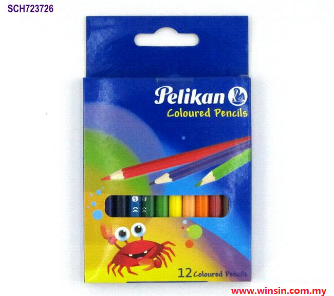 PELIKAN COLOUR PENCIL 12 colour SHORT - * SCH723726 * . The 12 short ...