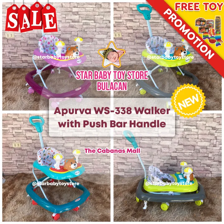 Star Baby Toy Store Apurva WS-338 Walker for Baby with Push Bar Handle ...