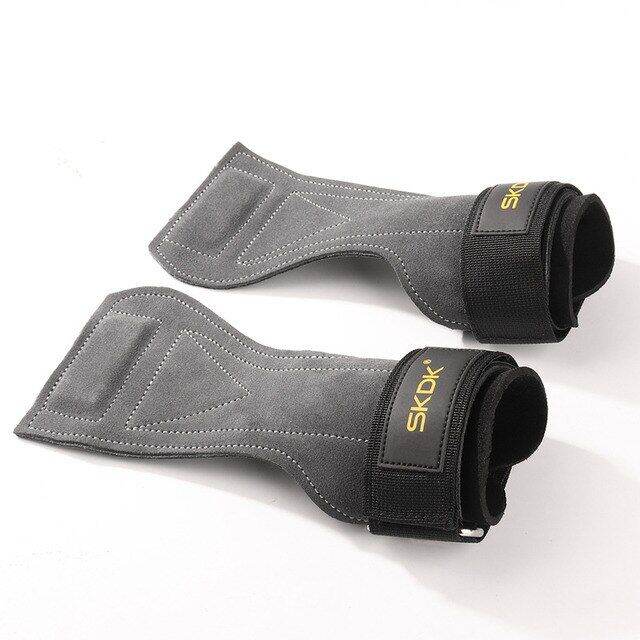 Weight Lifting Leather Grips with Wrist Straps Lifting Strap Full Palm ...