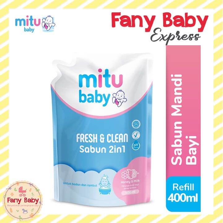 MITU BABY SOAP 2IN1 FRESH & CLEAN HONEY AND MILK REFILL 400ML | Lazada ...