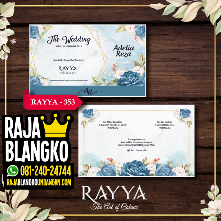 BLANGKO UNDANGAN RAYYA 353 | RAJA UNDANGAN | Lazada Indonesia