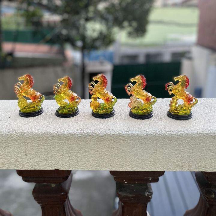 5 Citrine Lucky Horse Art Statue Sculpture Animal Steed Display ...