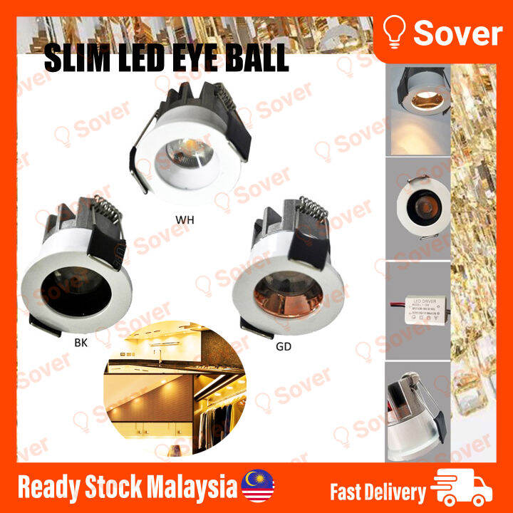 SOVER LED 3W RECESSED EYE BALL OR SLIM SPOT LIGHT | Lazada