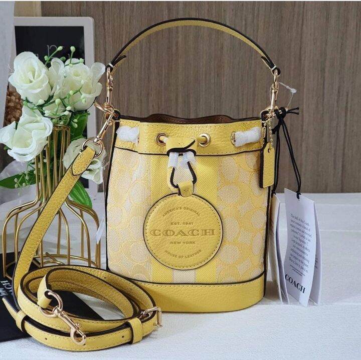 Coach Mini Dempsey Bucket Bag In Signature Jacquard C8322 Women's Bag ...