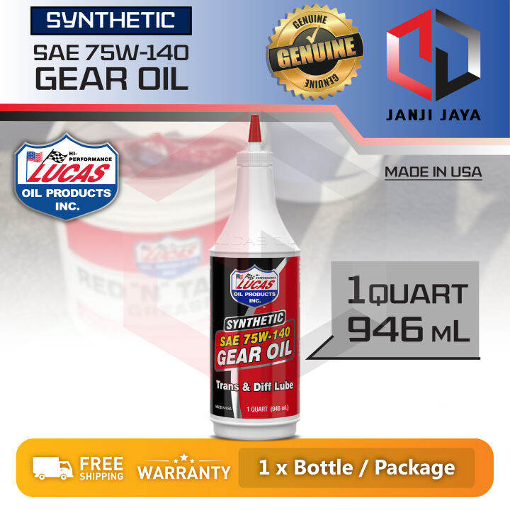 LUCAS Oil USA Synthetic SAE 75W-140 946ML Transmission & Differential ...