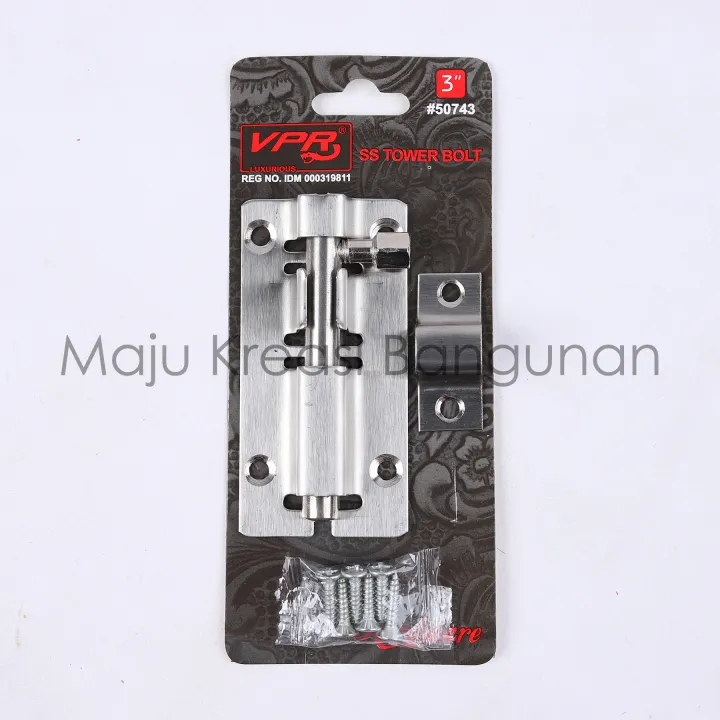 Grendel Stainless 3 Inch Stanlis Tebal Selot Pintu & Jendela 3" 3Inch 3 Inci 3Inci East VPR VICO ...