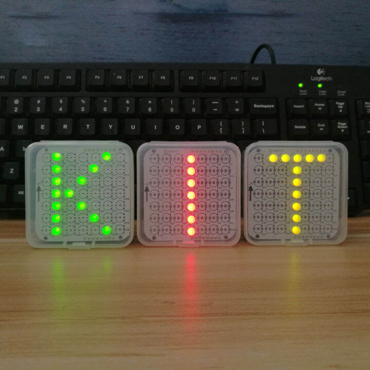 DIY Simple LED Dot Matrix Display Tri-color Breathing Light LED Display ...