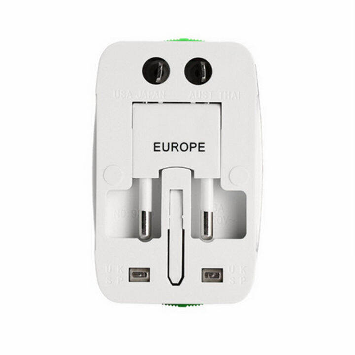 All in One Universal International Plug Adapter 2 USB Port World Travel AC Power Charger Adapter ...