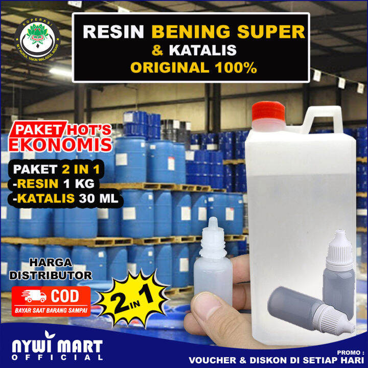 TERMURAH Resin Bening Super 1Kg Katalis 30ml / Mat fiber ...