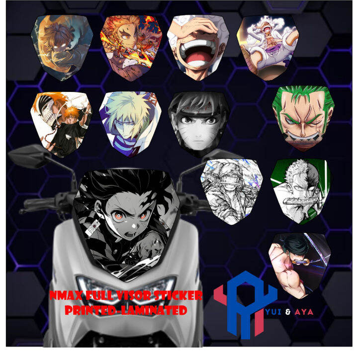 NMAX V1 V2 full visor laminated waterproof anime sticker - Naruto ...