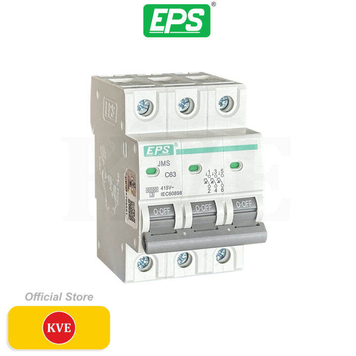 EPS 3 Pole MCB (6,10,16,20,32,40,63A) | Lazada