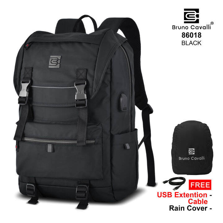 Bruno Cavalli Tas Ransel New Gen II Trendy Light Backpack USB 86018 ...