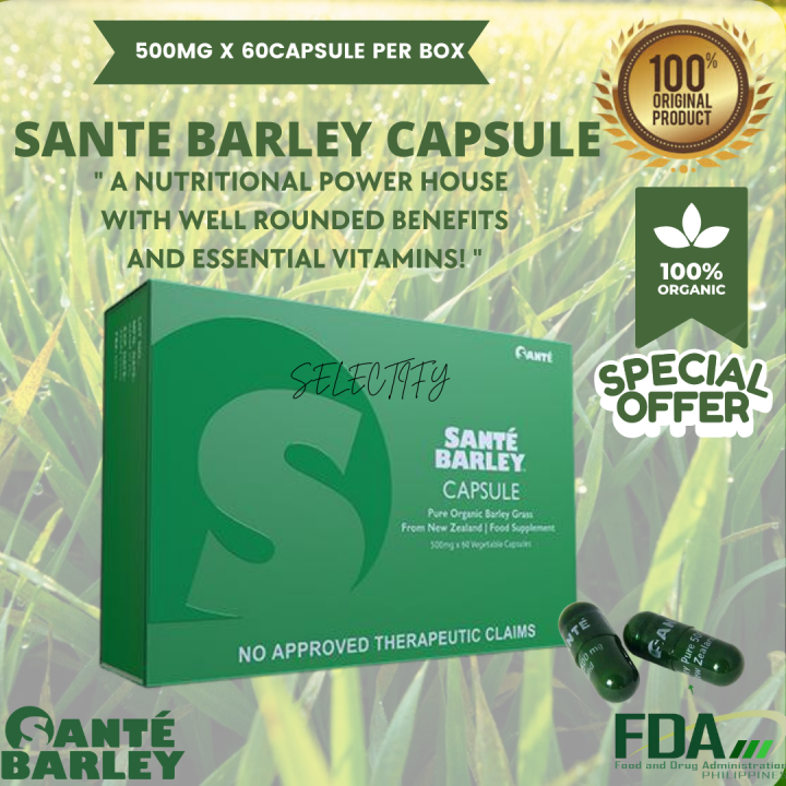 Sante Barley original capsule 500mg x 60 Capsule by selectify | Lazada PH