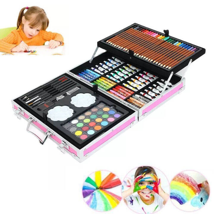 Assorted Case- 145Pcs Painting Set Color Pencil Watercolor Oil Pastel ...