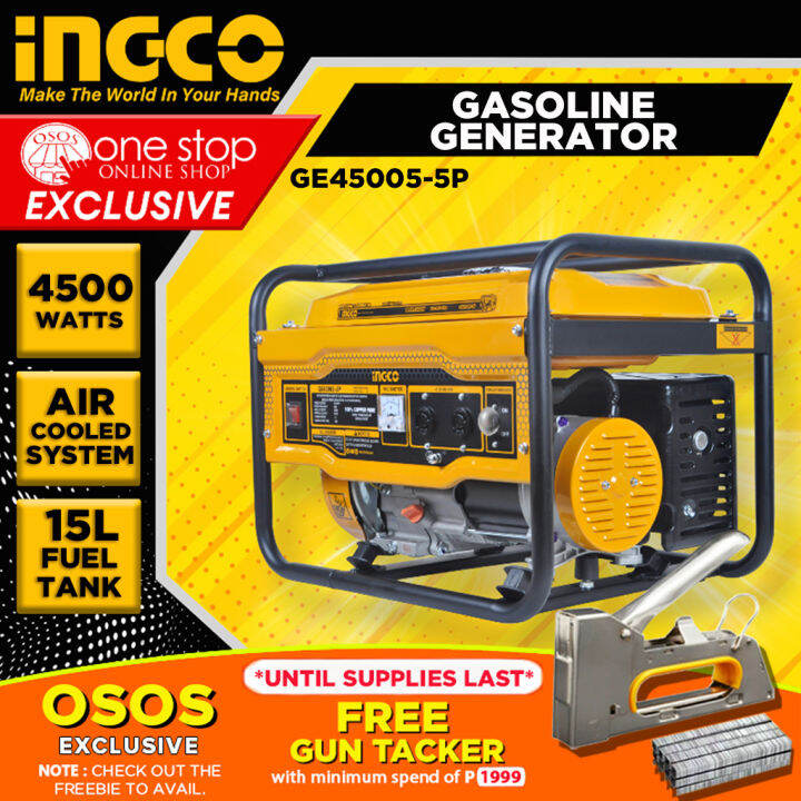 Original Brand Of Ingco 4500W/4.5kva Gasoline Generator GE45005-5P ...