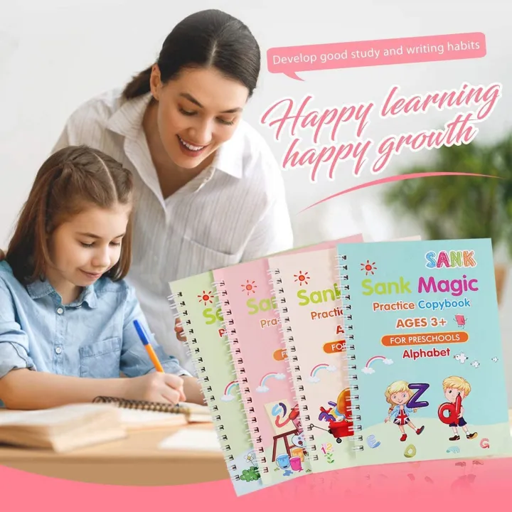 Educational Learning 4+1 Magic Notebook Tracing Activities With Pens ...