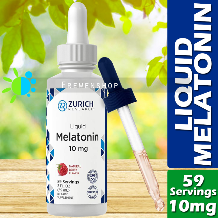 LIQUID MELATONIN 10mg x 59 Servings Fast Acting Sublingual in Bottle ...