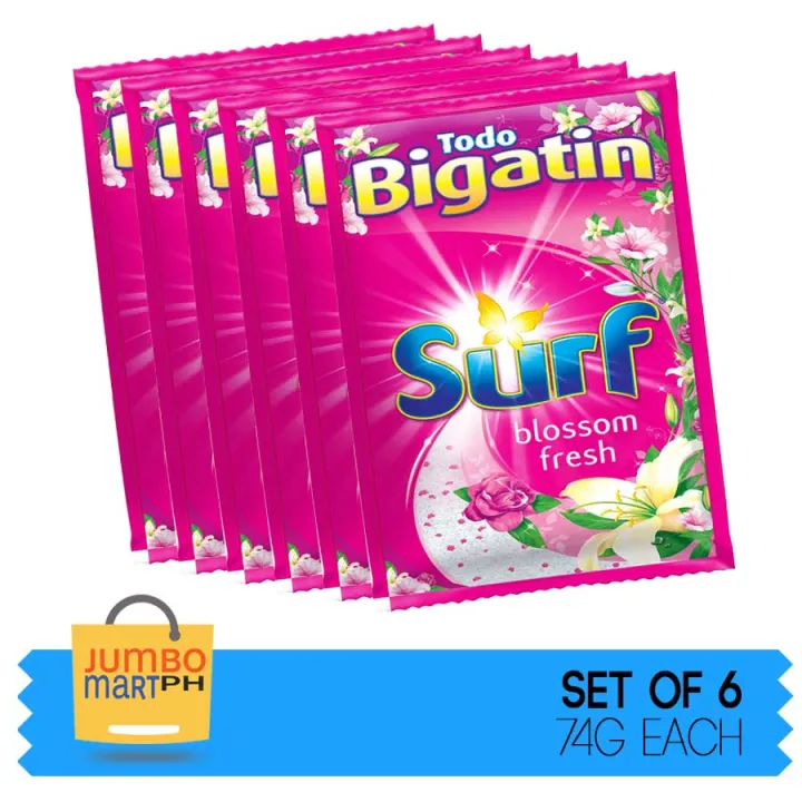 SURF POWDER DETERGENT BLOSSOM FRESH SACHET / 65G / SET OF 6 | Lazada PH