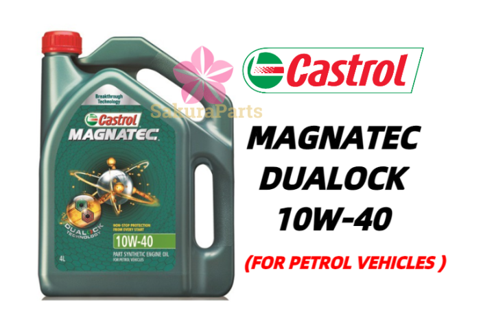 Castrol Magnatec DUALOCK 10w40 Semi Synthetic Engine Oil 4L (ORIGINAL ...