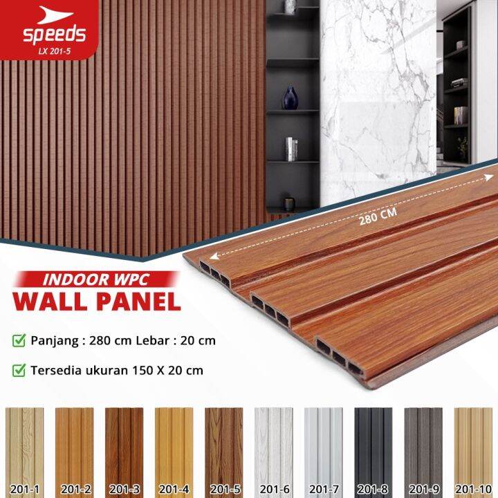 SPEEDS Wallpanel WPC Wood Panel 3D Dekorasi Kreatif Dinding Kisi List ...