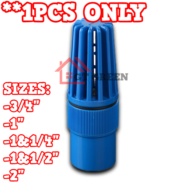 1PCS PVC WATER PUMP FOOT VALVE W/ STRAINER PLAIN (5 SIZES AVAILABLE ...