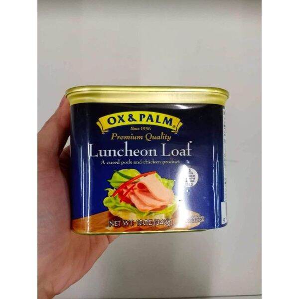 340g Ox & Palm Premium Quality Luncheon Loaf a cured pork and chicken ...
