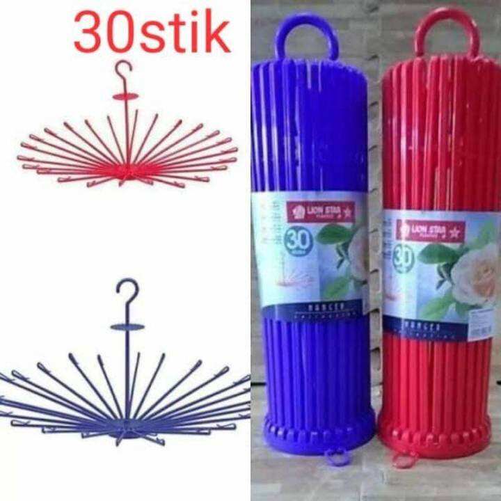 JEMURAN BAJU BAYI GANTUNG BULAT FOLDING MERK LION STAR ISI 30 STICK ...