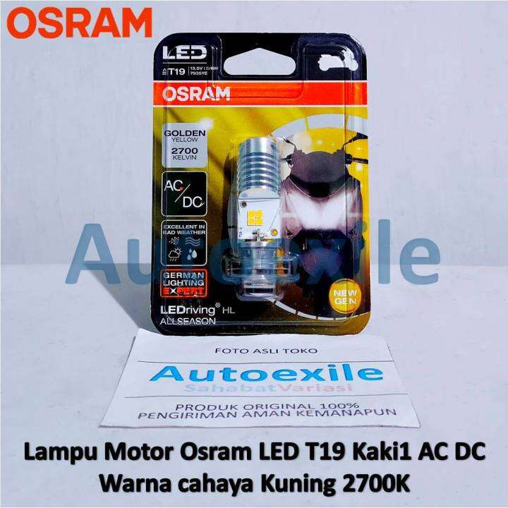 Osram LED T19 H6 M5 Kaki1 All Season 2700K Golden Yellow Kuning AC DC 7735YE Lampu Motor Bebek ...