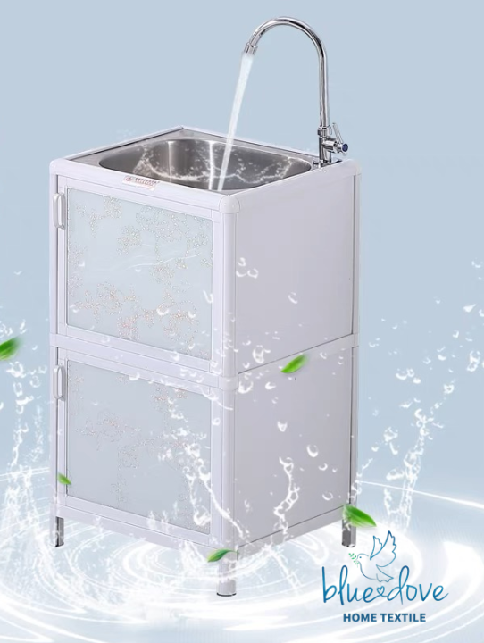 SIZE 43*36CM Lababo Stainless Steel Rack with Sink Utensil Storage ...