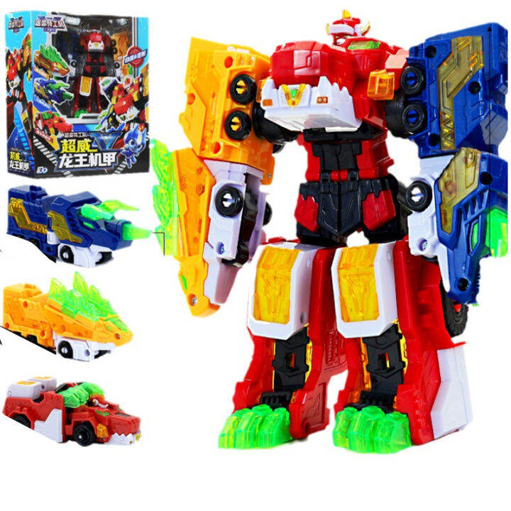 Mô hình robot miniforce Robot Hộ Thần Tam Long hợp thể Trioh V Hộ Thần ...