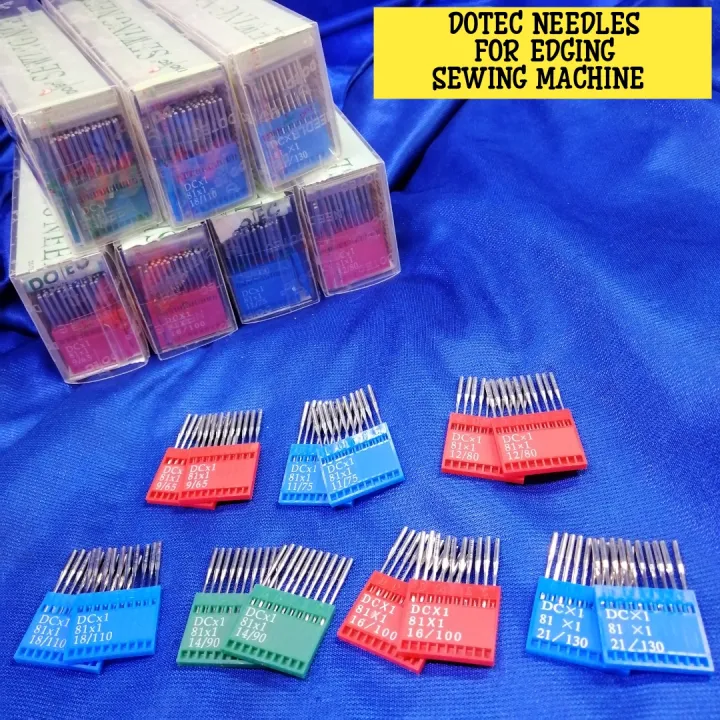 NEEDLES/DOTEC NEEDLES DCX1 #9, 11, 12, 14, 16, 18, 21 FOR EDGING SEWING ...