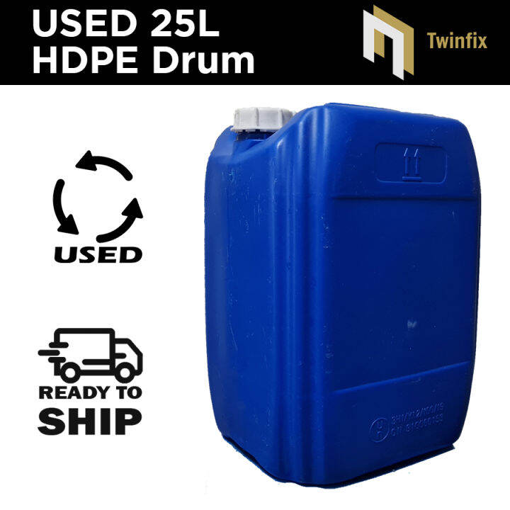 [USED] HDPE Plastic Drum 25L/ Bottle/ Botol Air/ Bekas Air/ Chemical ...