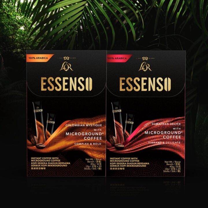 L’OR Essenso Microground Instant Pure Coffee 20 Sticks | Lazada