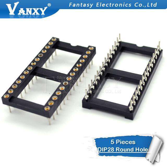 5pcs DIP-28 รอบรู 28 Pins กว้าง 2.54MM DIP DIP28 ซ็อกเก็ต IC 28 ตัวแปลง ...