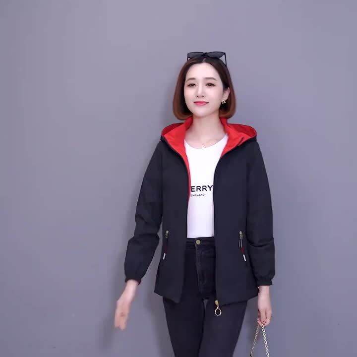 สองด้าน T Rench Coat ผู้หญิง2022ใหม่ฤดูใบไม้ผลิฤดูใบไม้ร่วงเสื้อผ้าคลุม ...