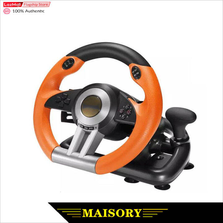 Gaming Steering Wheel Pedal PXN V3II Vibration Dual Motor Racing Game Steering Wheel Pedal For ...