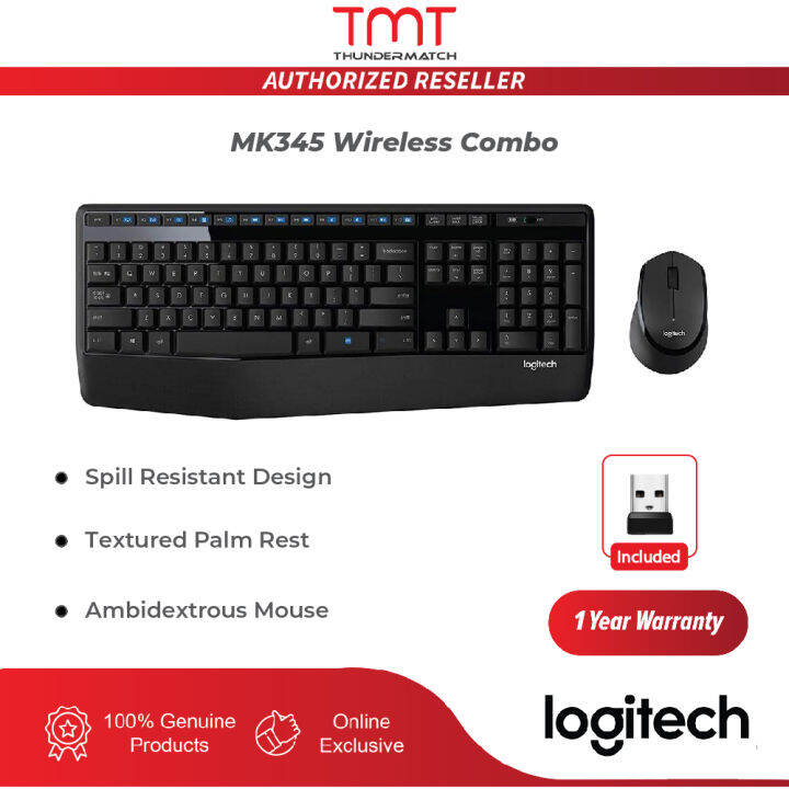 Logitech MK345 Wireless Keyboard Mouse Combo Desktop | Lazada