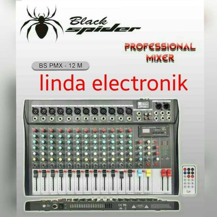 MIXER BLACK SPIDER BS PMX 12 (12 channel full) | Lazada Indonesia