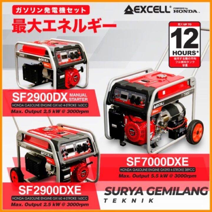 Mesin Genset Honda 2500 Watt Generator Excell 2900 DXE | Lazada Indonesia