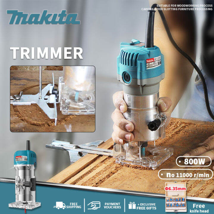 Router machine for wood 800W with rubber palm routers trimmer DIY ...