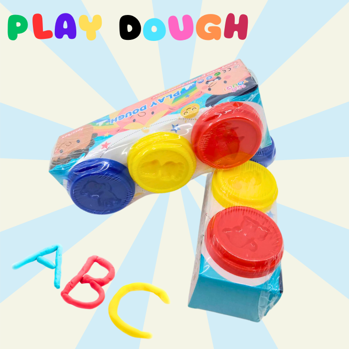 PS169 Play Dough แป้งโดว์ ไม่มีสาร 3 กระปุก พร้อมฝาแม่พิมพ์ ดินปั้น ของ ...