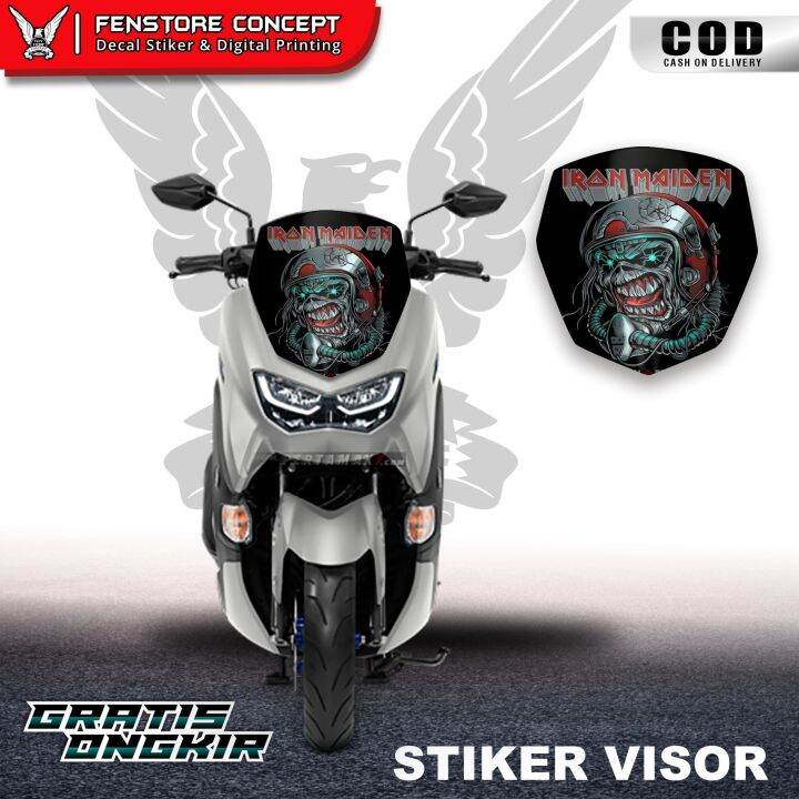 Stiker Visor NMAX 2021 Iron Maiden Stiker Visor Winshield Variasi NMAX ...