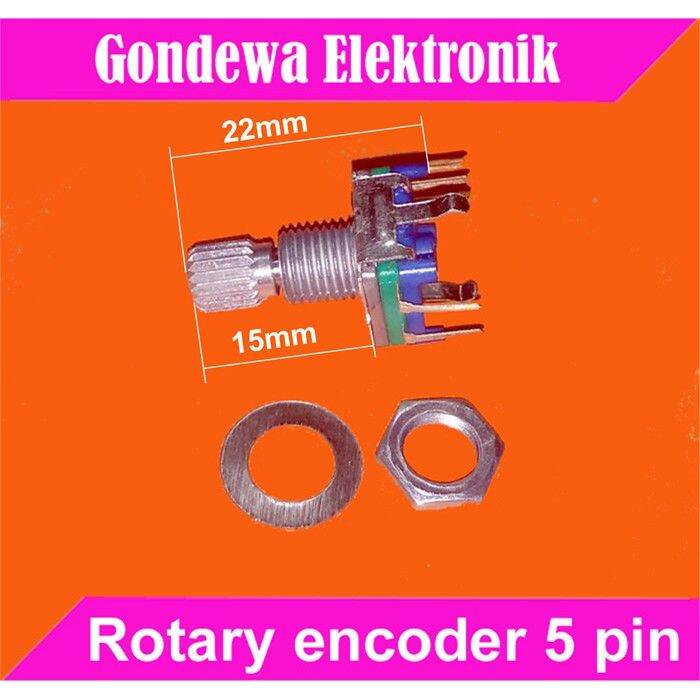 Rotary encoder 5 pin potensio digital 15mm EC11 | Lazada Indonesia